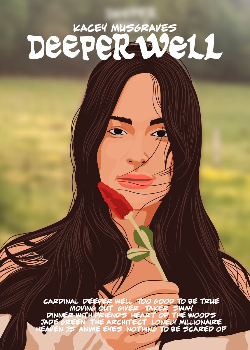 'Kacey Musgraves Deeper Well' Poster, picture, metal print, paint by ...