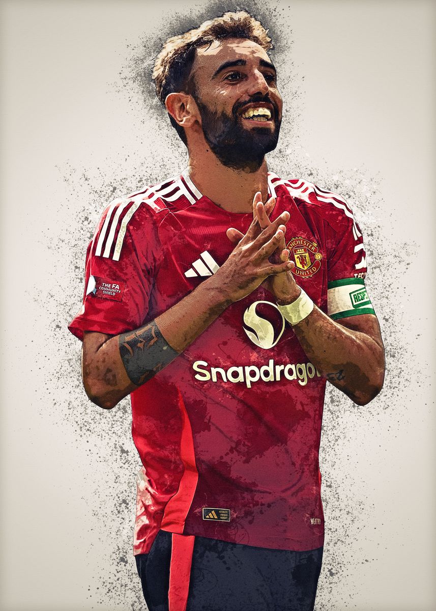 'Bruno Fernandes' Poster, picture, metal print, paint by StanfordPouros ...