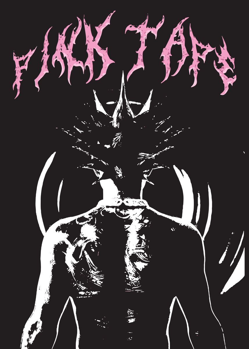 'Lil Uzi Vert Pink Tape' Poster, picture, metal print, paint by Fluency Room | Displate