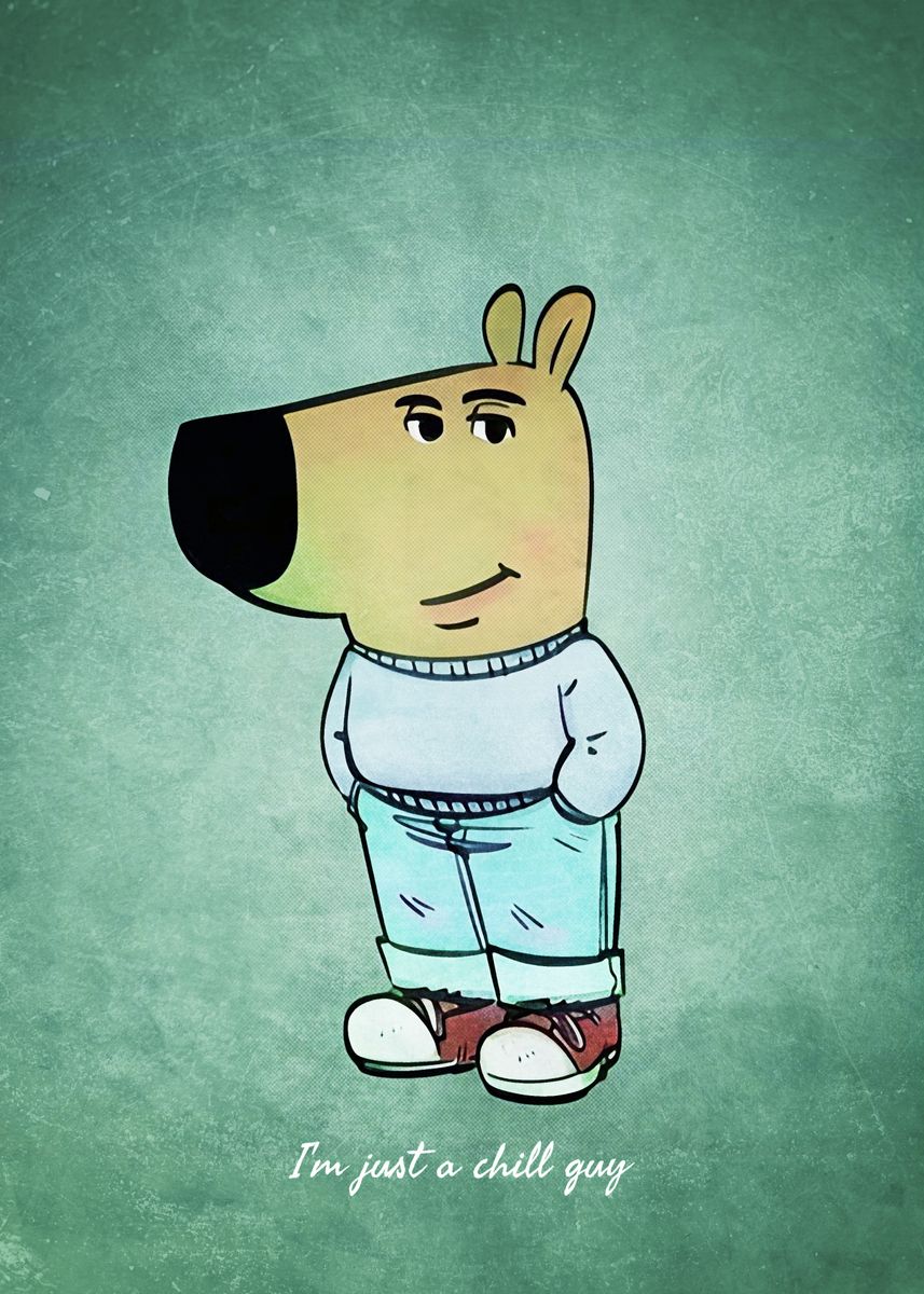 'Chill Dog Cartoon' Poster, picture, metal print, paint by cypher the ...