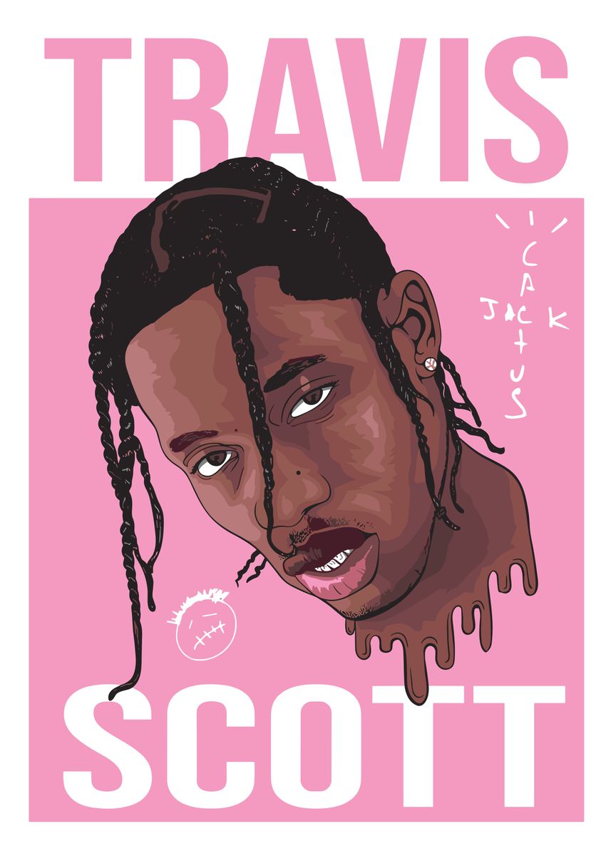 'Travis Scott' Poster, picture, metal print, paint by dgf45236 | Displate