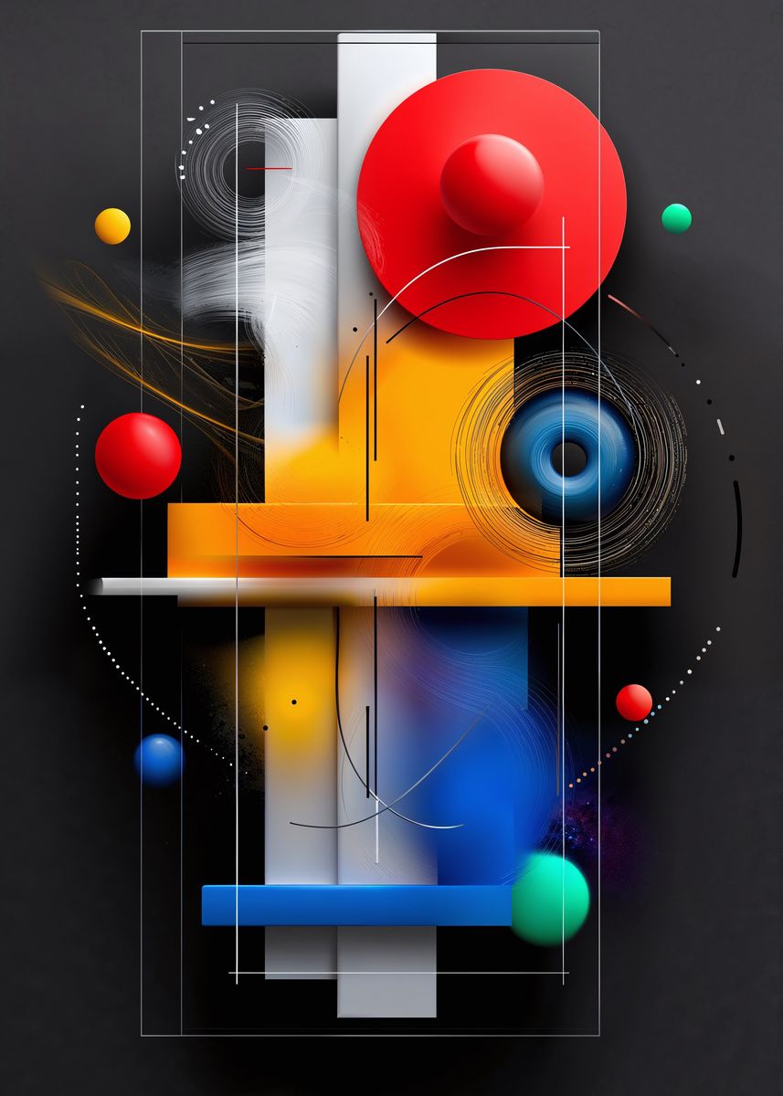 'Abstract Geometric Art' Poster, picture, metal print, paint by shakes ...