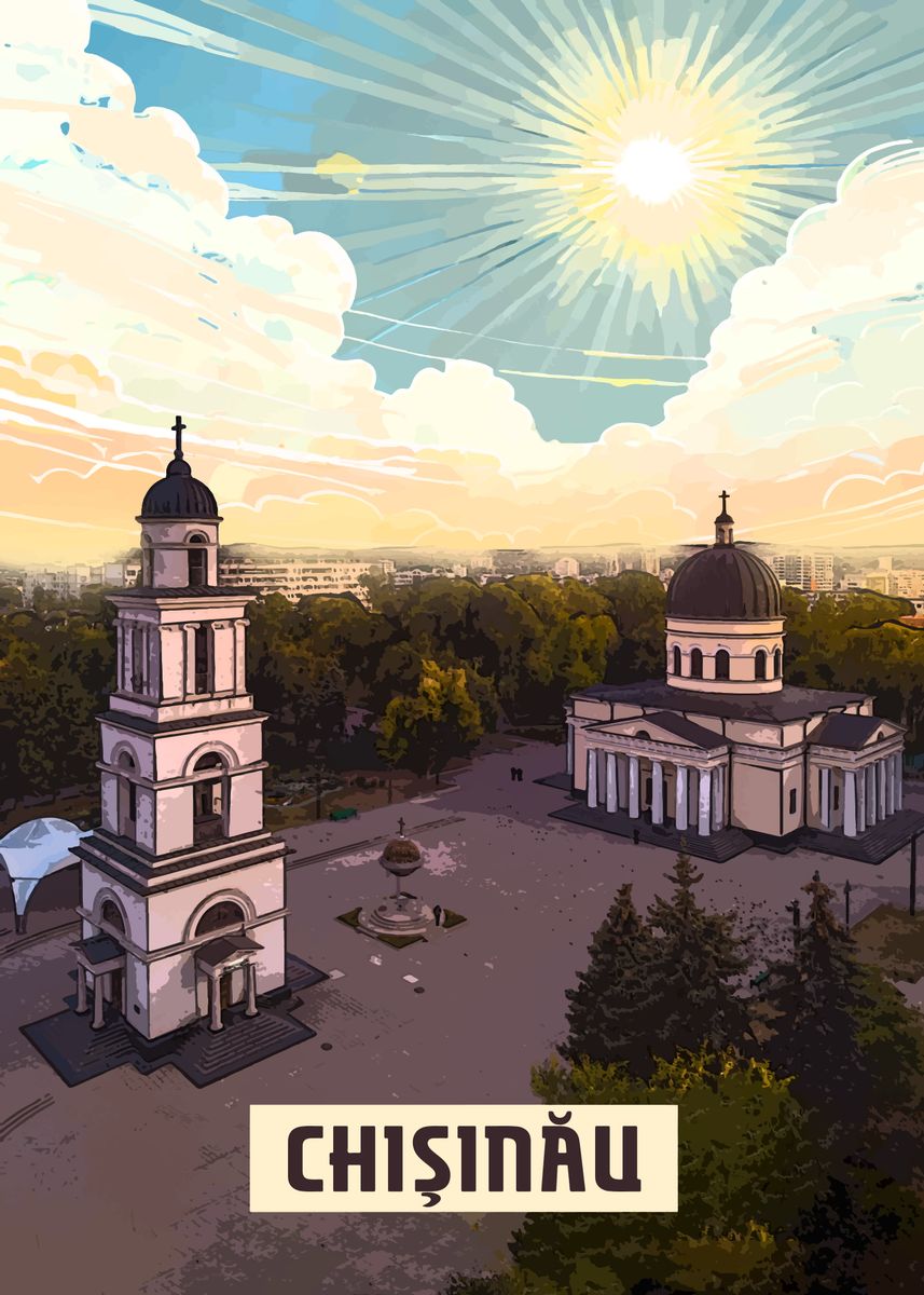 'Chisinau' Poster, picture, metal print, paint by Bo Kev | Displate