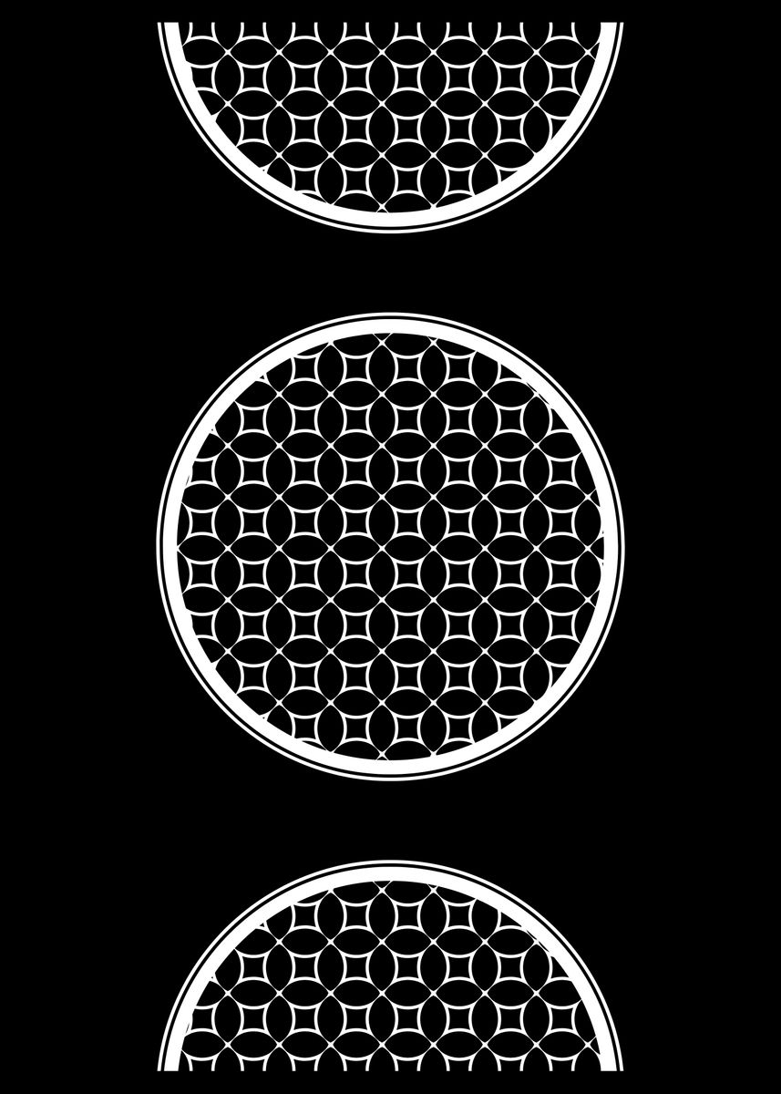 'Geometric Circle Pattern' Poster, picture, metal print, paint by ...