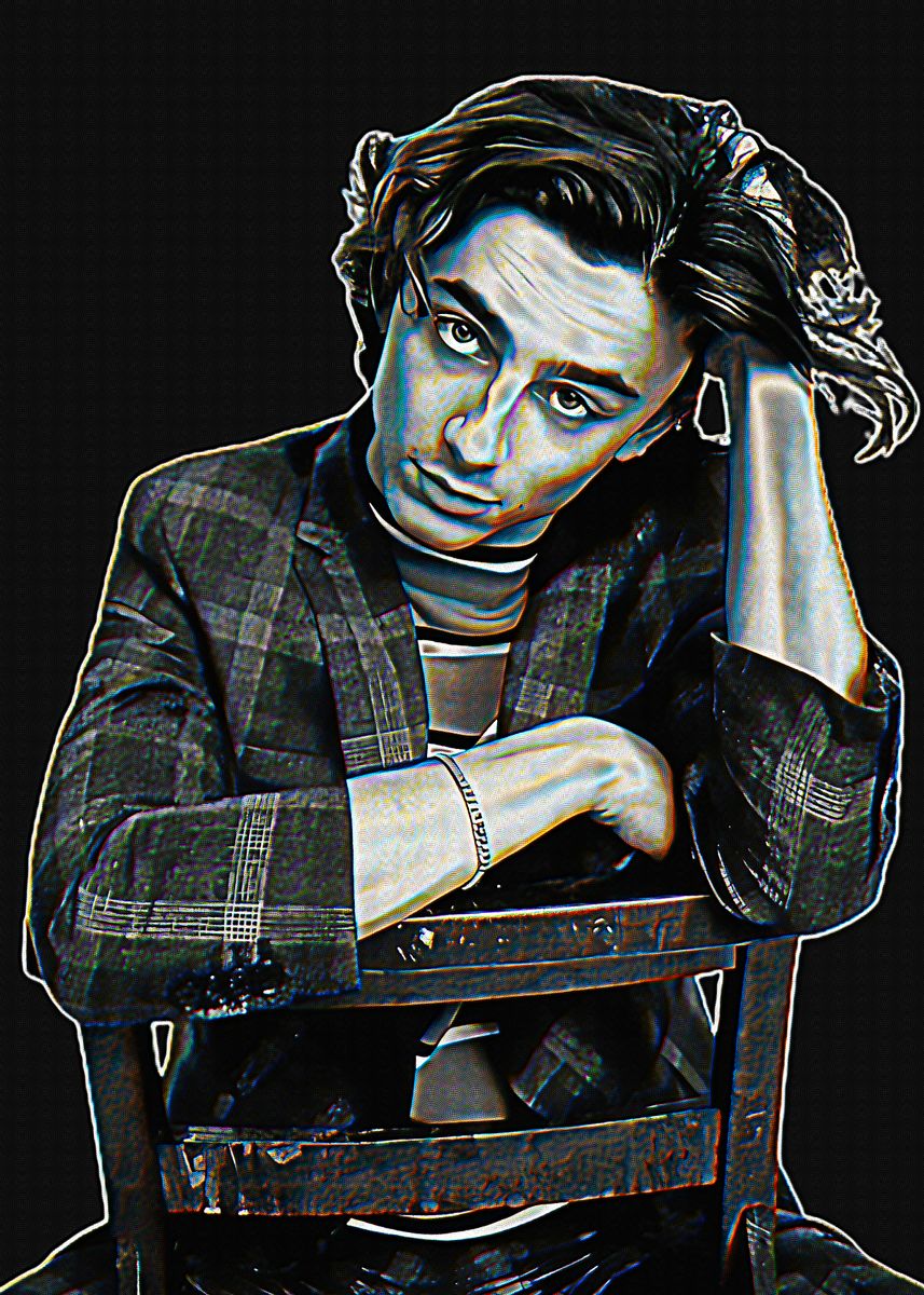 'Timothée Chalamet Portrait' Poster, picture, metal print, paint by inoginoe | Displate