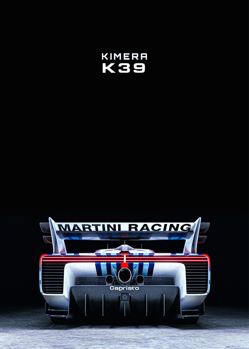 'K39 Martini Racing Car' Poster, picture, metal print, paint by Lee Rocks | Displate