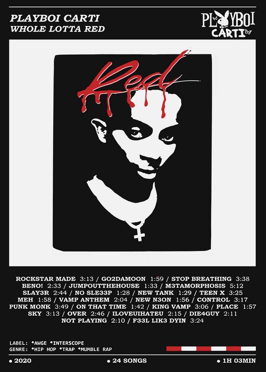 'Playboi Carti Album Cover' Poster, picture, metal print, paint by ...