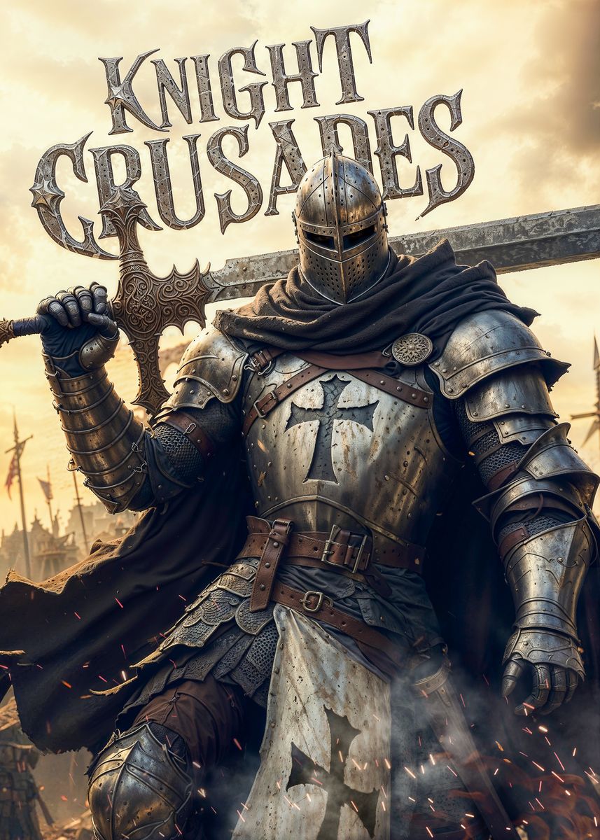 'Knight Crusaders' Poster, picture, metal print, paint by Bruno Macedo ...