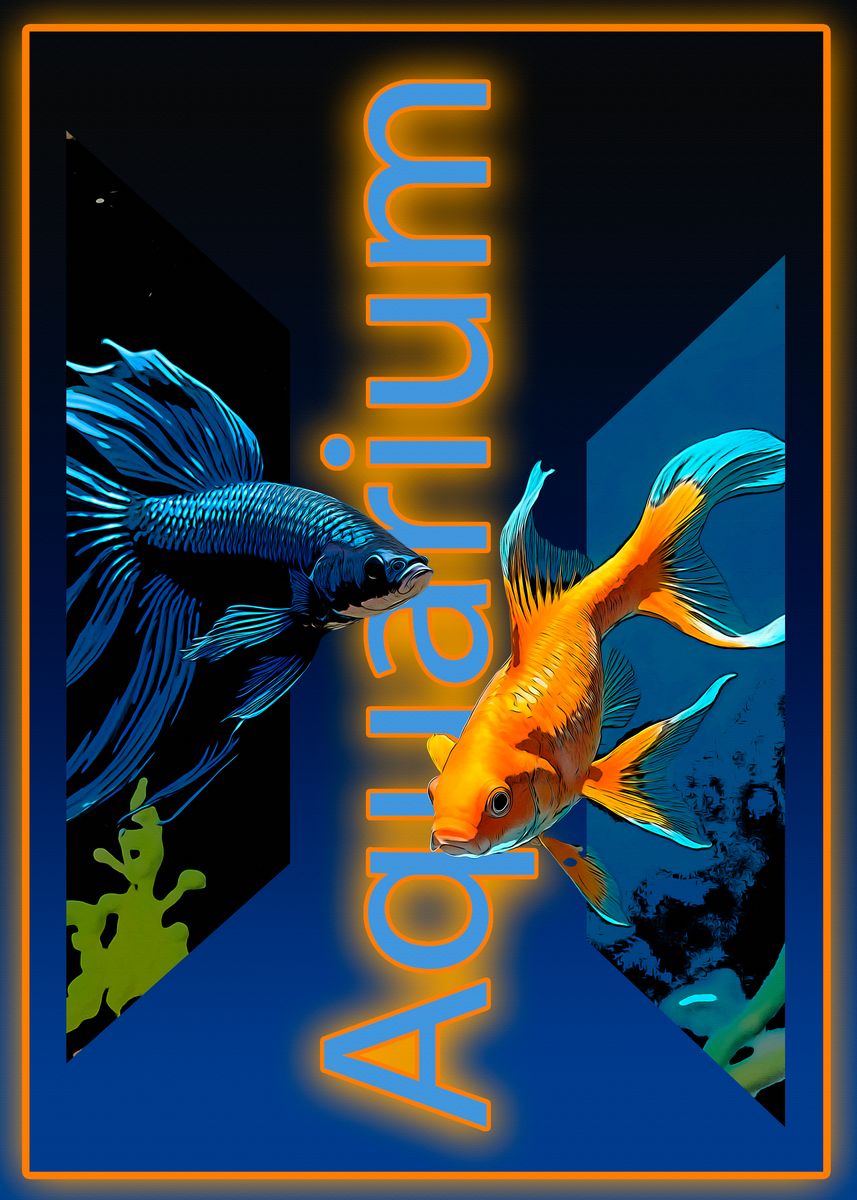 'Aquarium Fish Poster' Poster, picture, metal print, paint by Luciano ...