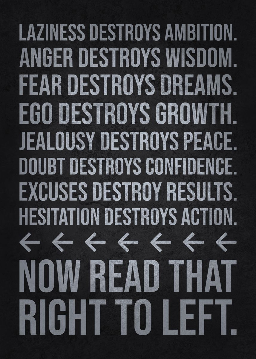 'Motivation, Reverse Psychology Quote' Poster, picture, metal print ...