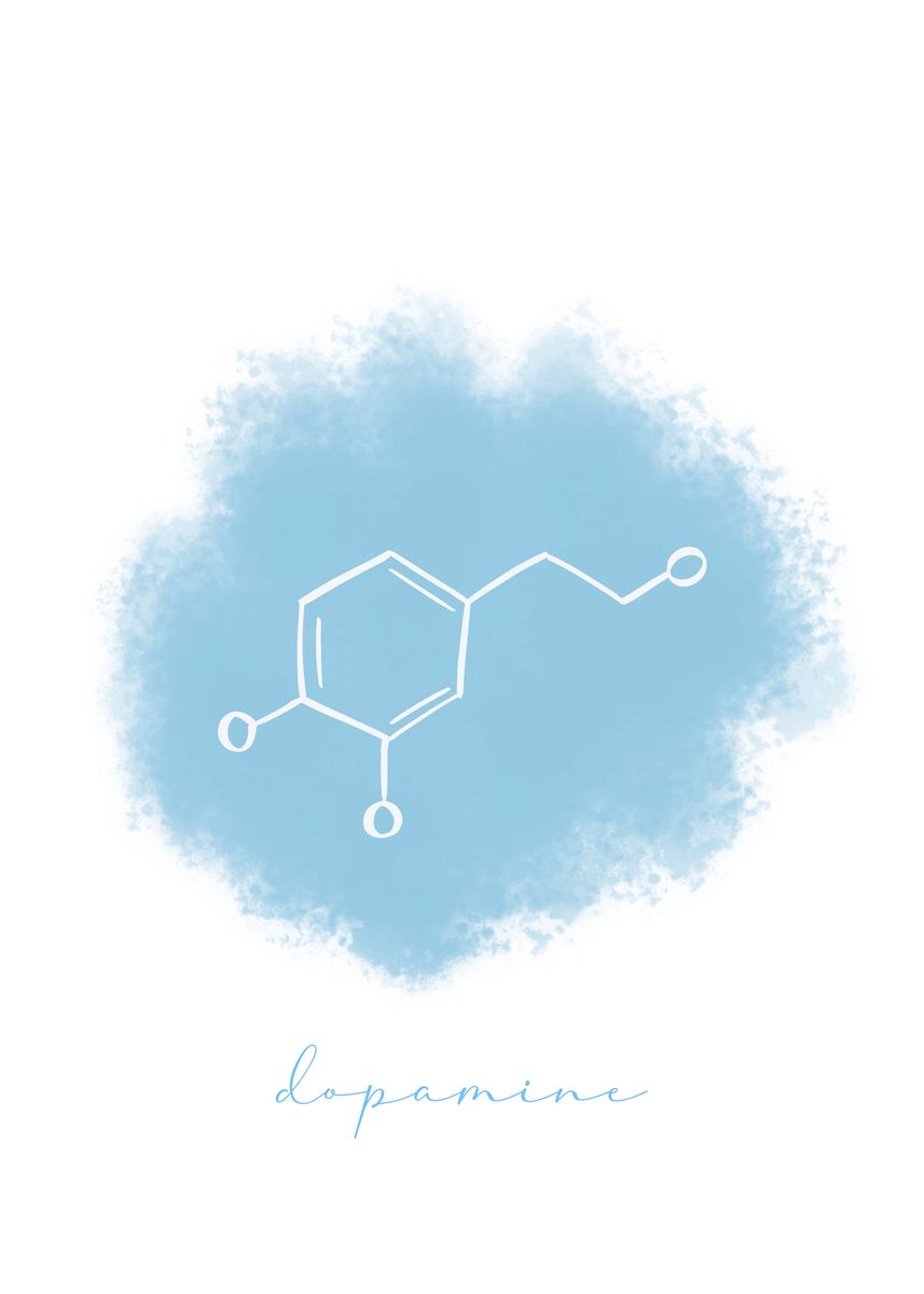 'Dopamine Molecule Illustration' Poster, picture, metal print, paint by ...