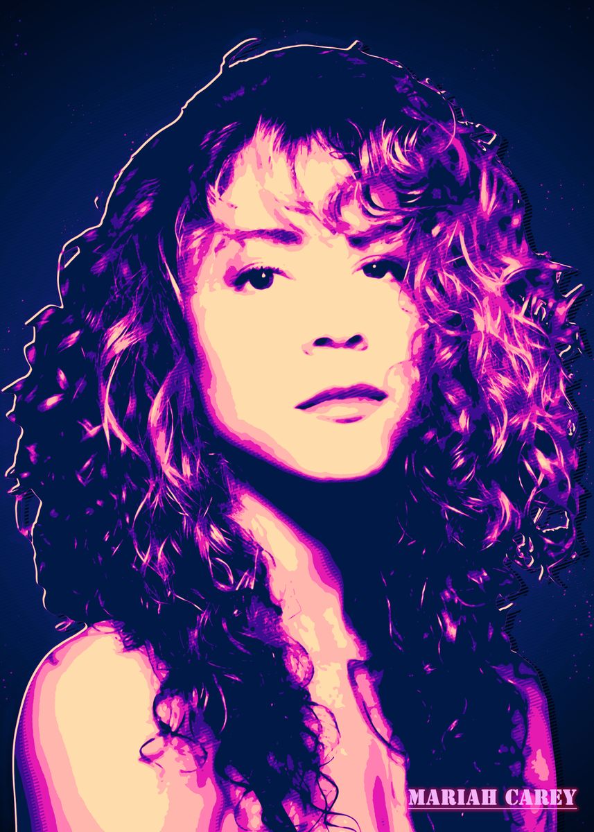 'Mariah Carey Pop Art Portrait' Poster, picture, metal print, paint by ...