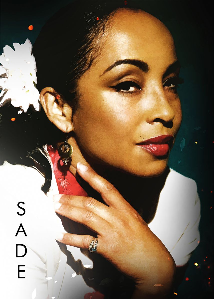 'Sade Portrait' Poster, picture, metal print, paint by Micho Abstract ...