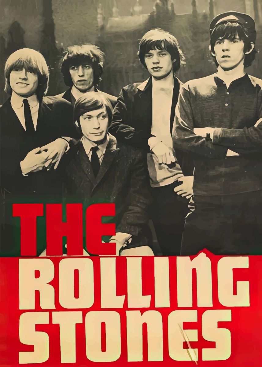 'The Rolling Stones Vintage Poster' Poster, picture, metal print, paint ...