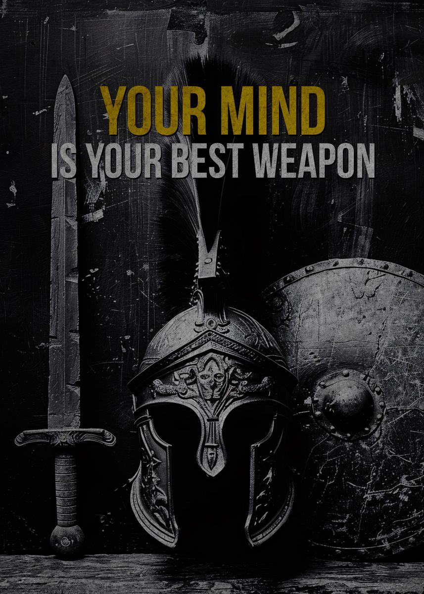 'Mind is Weapon' Poster, picture, metal print, paint by Quote Posters ...