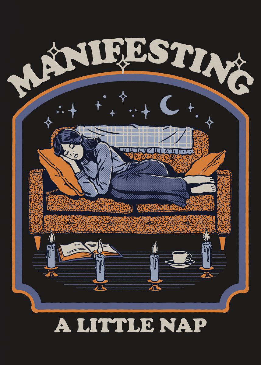 'Manafesting a Nap' Poster, picture, metal print, paint by Steven ...