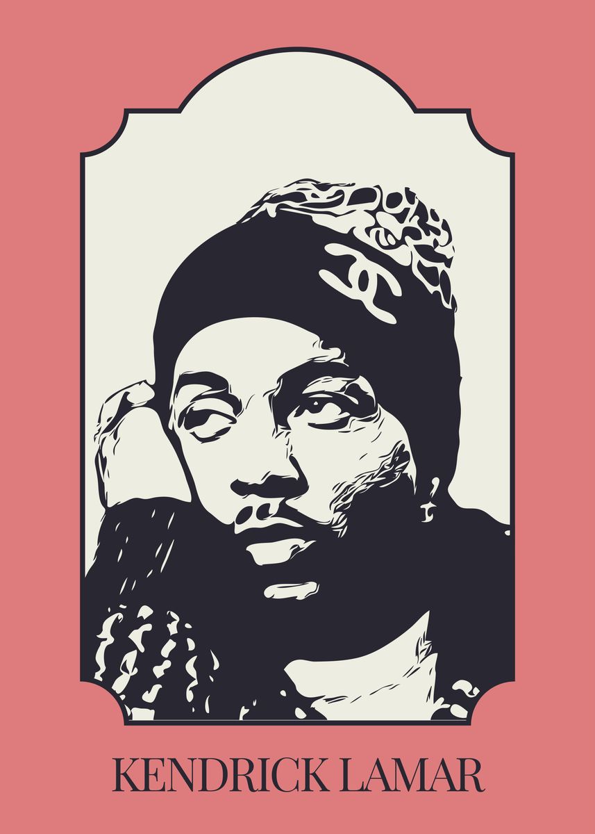 'Kendrick Lamar Portrait' Poster, picture, metal print, paint by DE ...