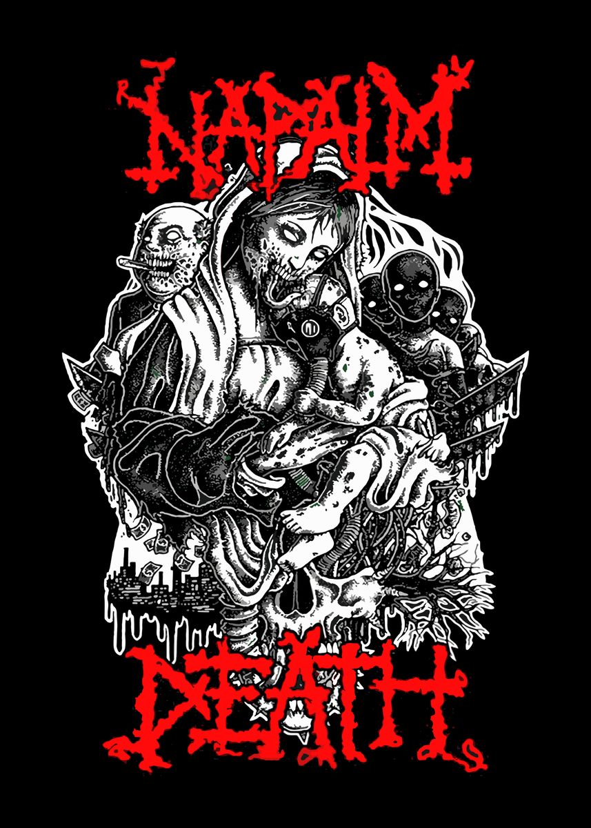 'Napalm Death' Poster, picture, metal print, paint by Éclips Glitch ...