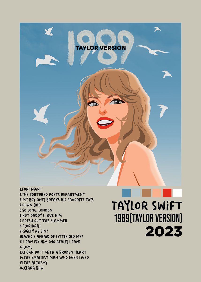 'Taylor Swift 1989 (Taylor's Version)' Poster, picture, metal print ...