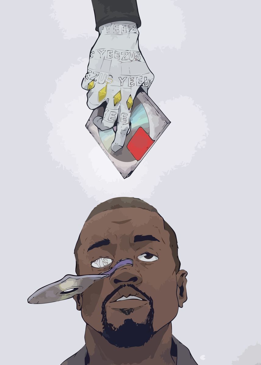 'Kanye West Yeezus Album Art' Poster, picture, metal print, paint by ...