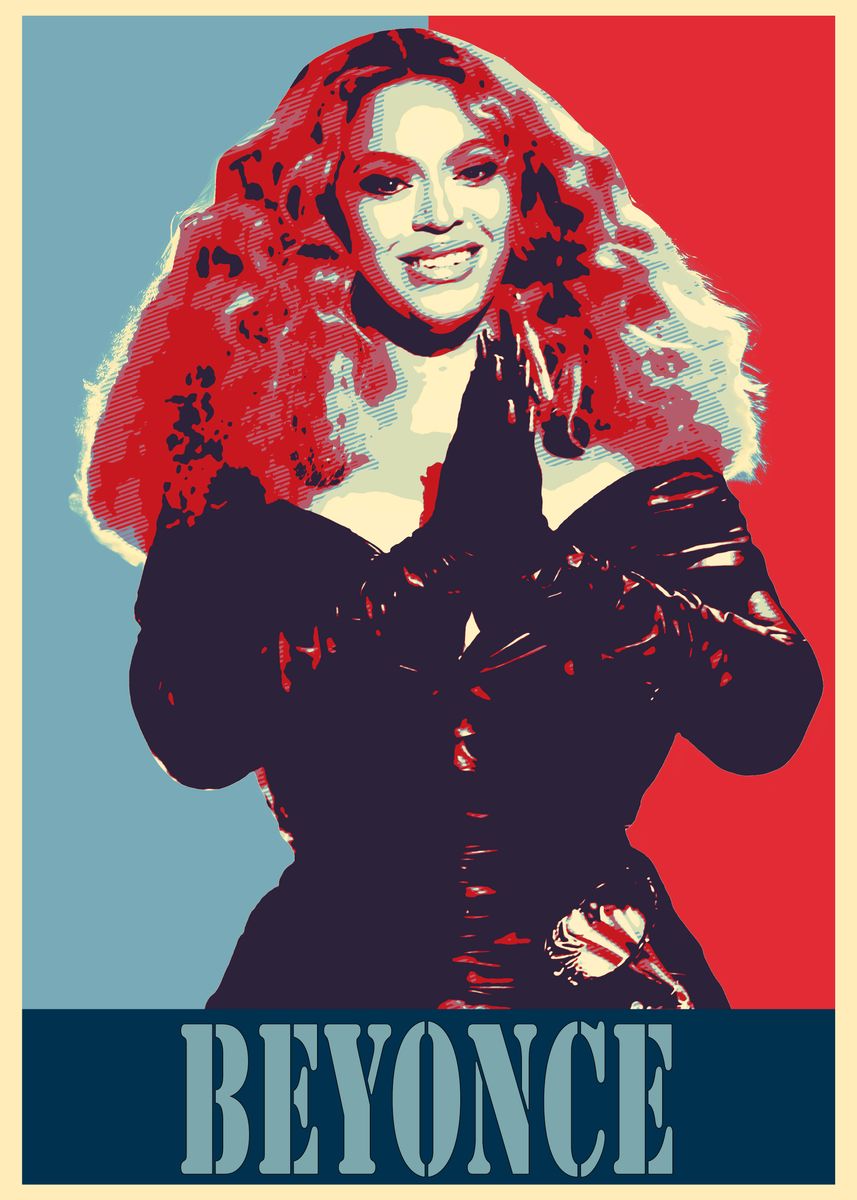 'Beyonce Pop Art Poster' Poster, picture, metal print, paint by ...