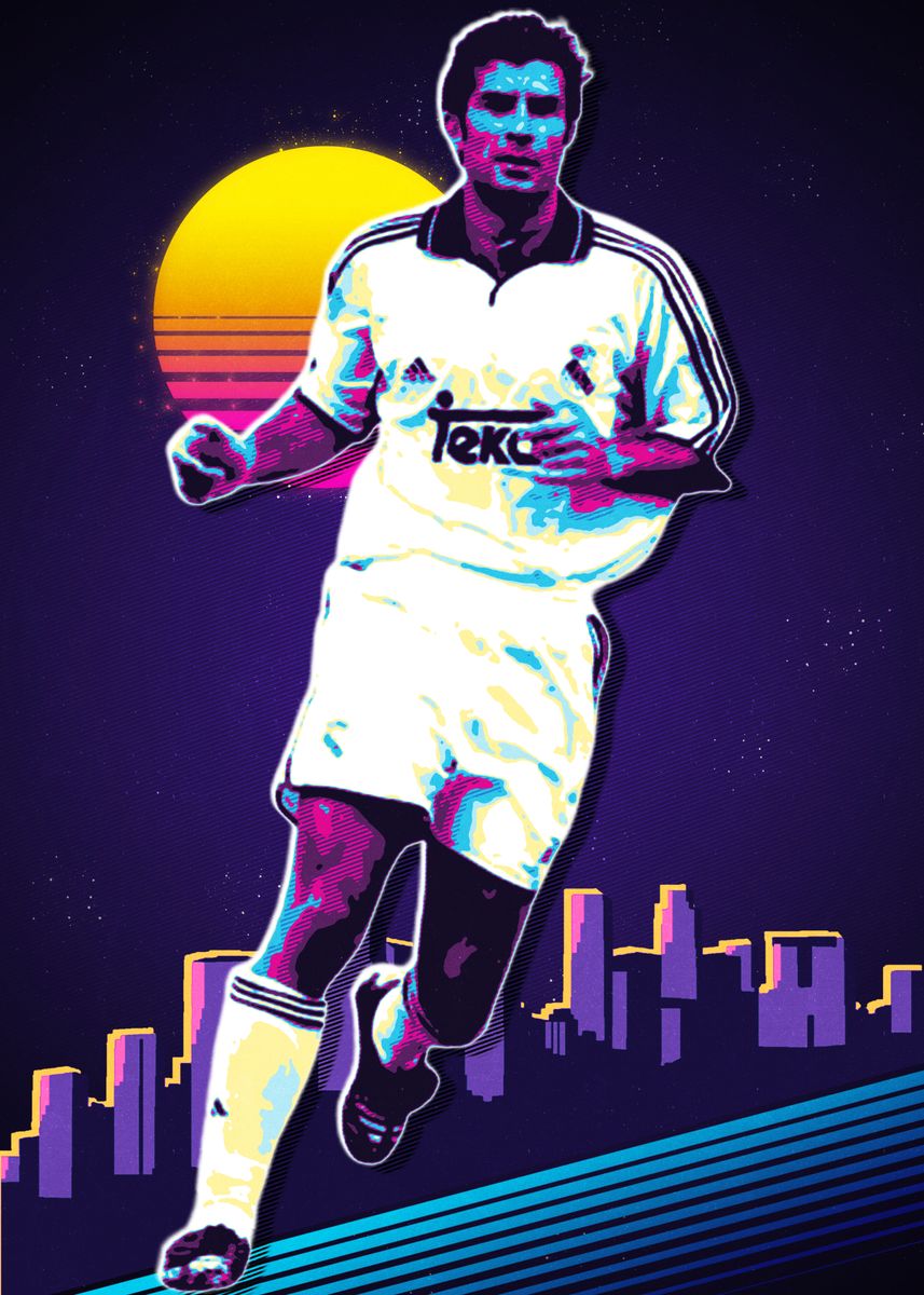 'Luis Figo Real Madrid' Poster, picture, metal print, paint by SOLIK ...