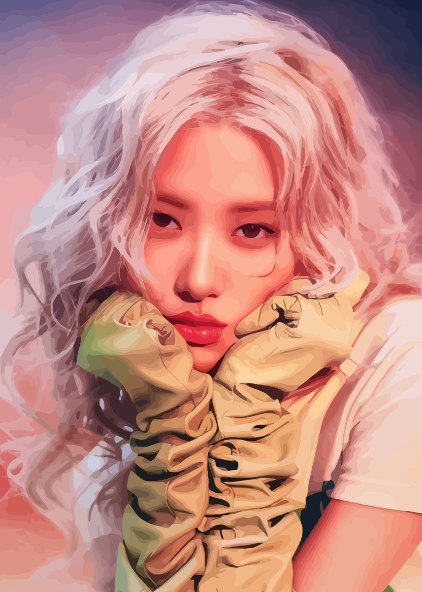 'Rose Blackpink' Poster, picture, metal print, paint by Toko Pojok ...