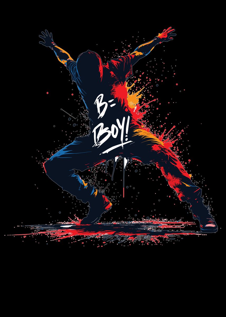 'B-boy Break Dance Hip Hop' Poster, picture, metal print, paint by ZS C ...