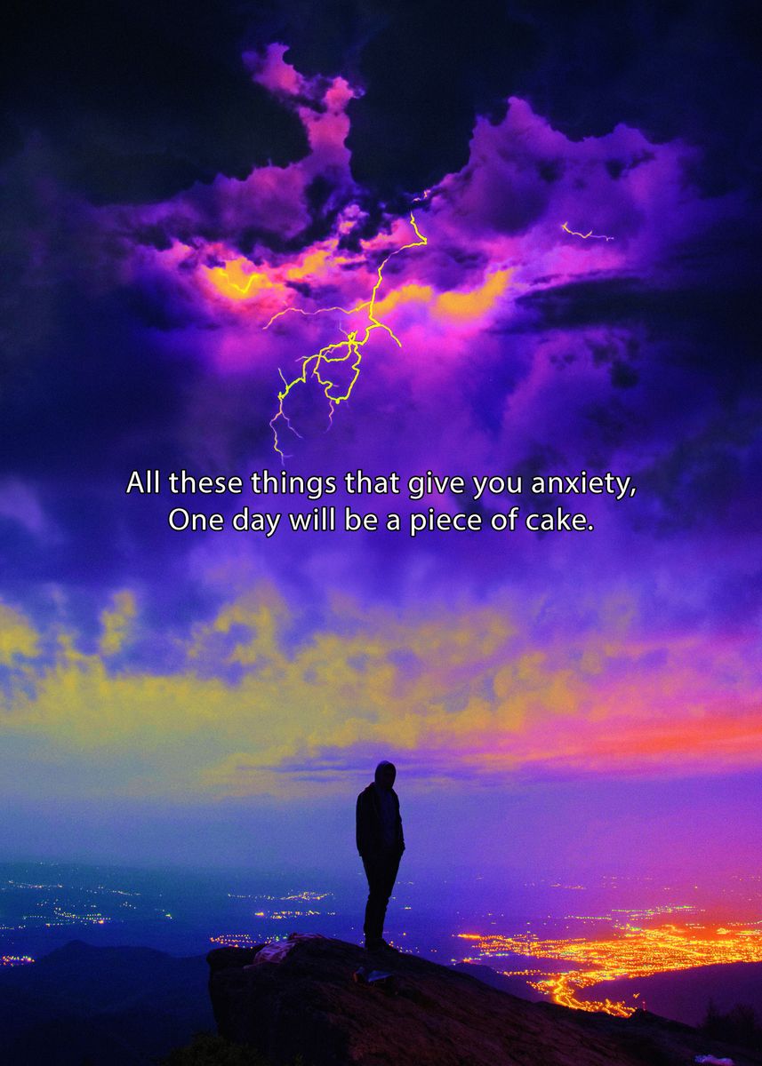 'Anxiety In The Future' Poster, picture, metal print, paint by Visions ...