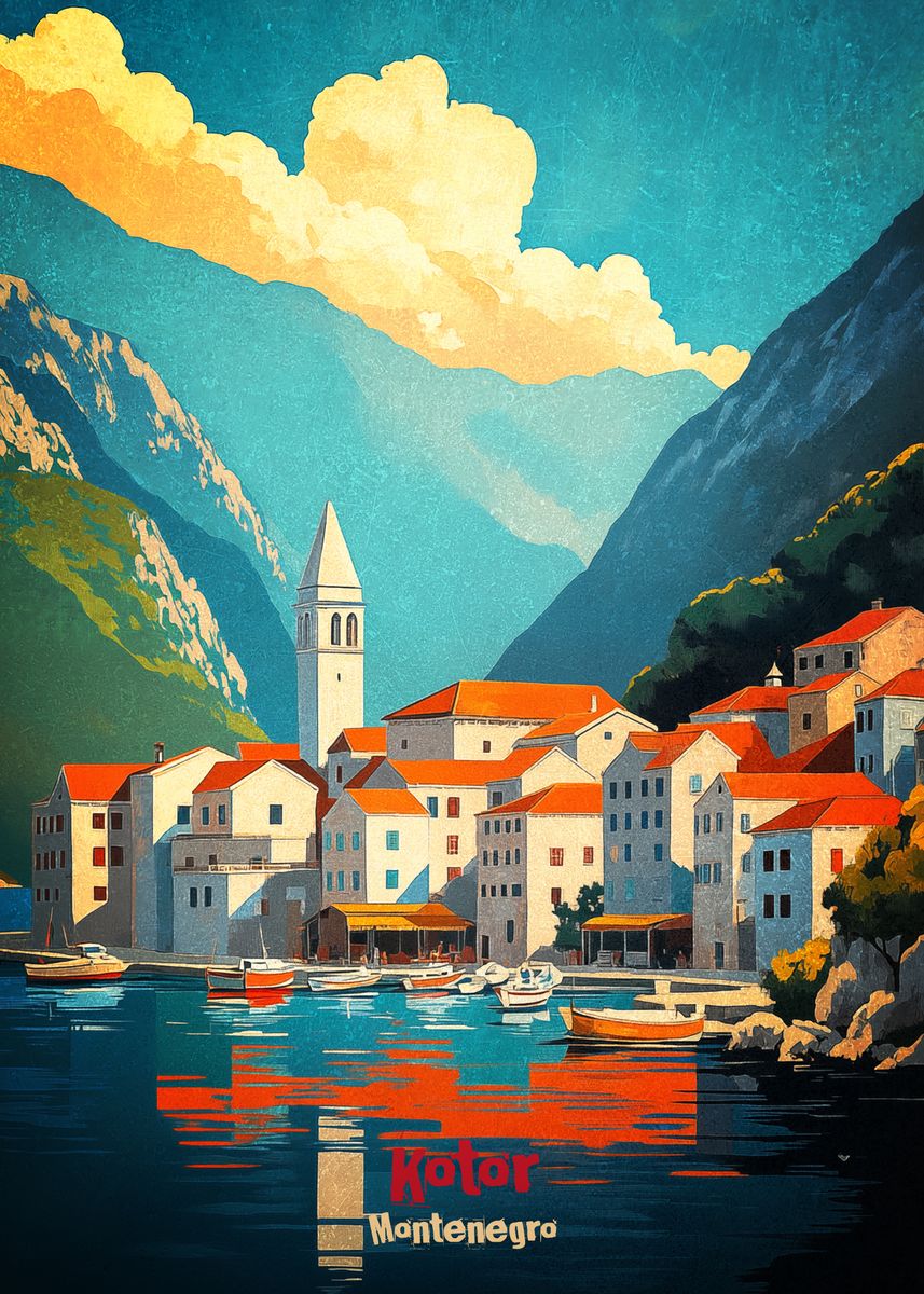 'Kotor Art Poster' Poster, picture, metal print, paint by Mehdi | Displate