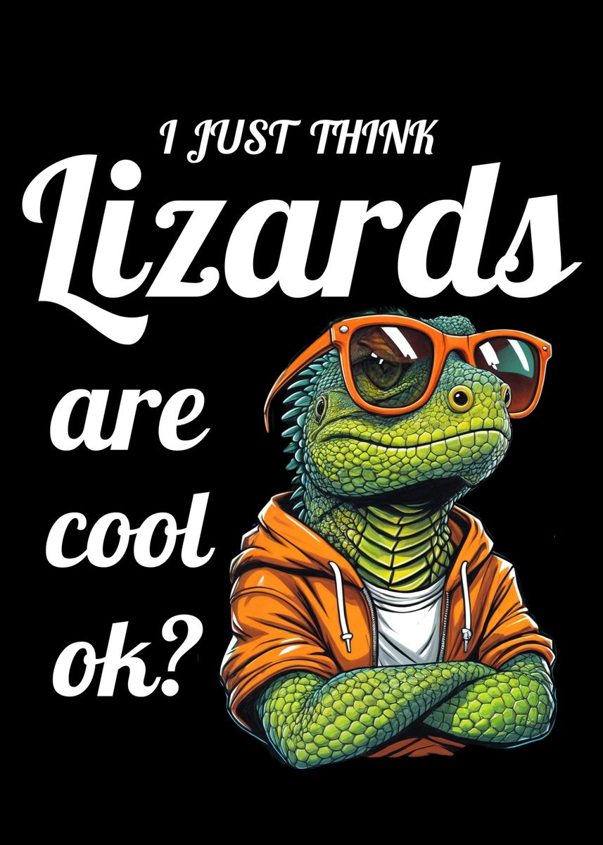 'Cool Lizard Graphic' Poster, picture, metal print, paint by Abdu ...