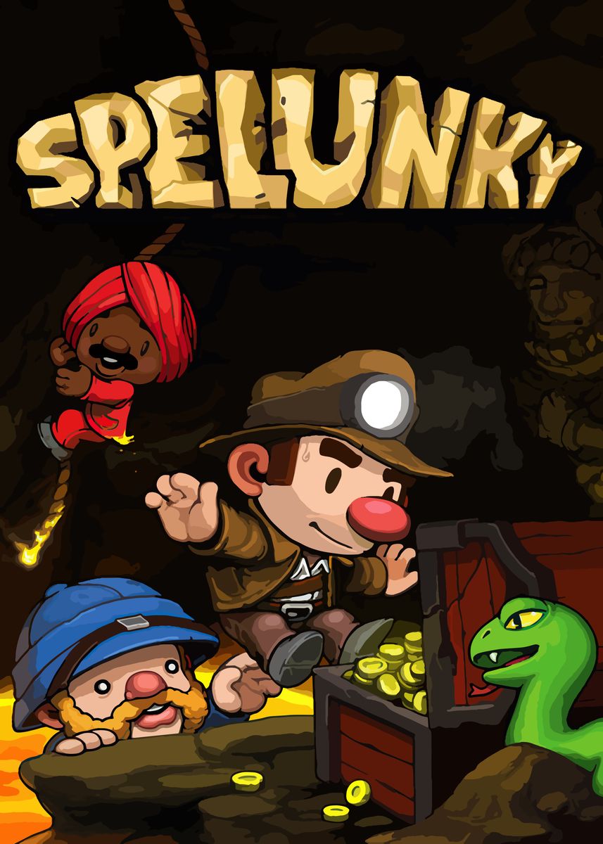 'Spelunky Game ' Poster, picture, metal print, paint by Asy Family ...