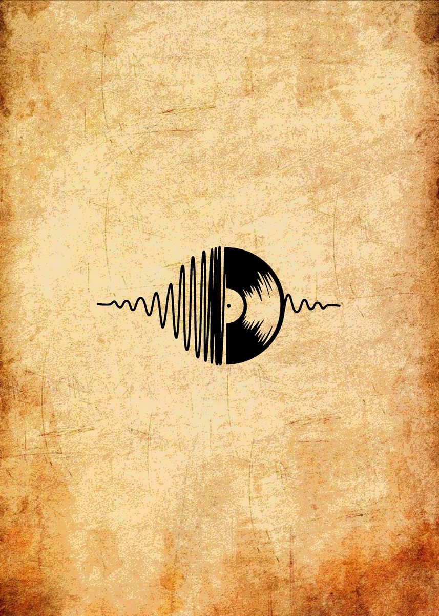 'Vinyl Record Soundwave' Poster, picture, metal print, paint by THREE ...