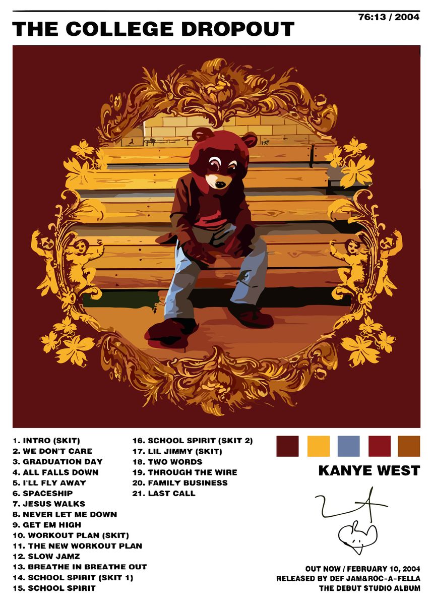 'Kanye West Album Cover' Poster, picture, metal print, paint by ...