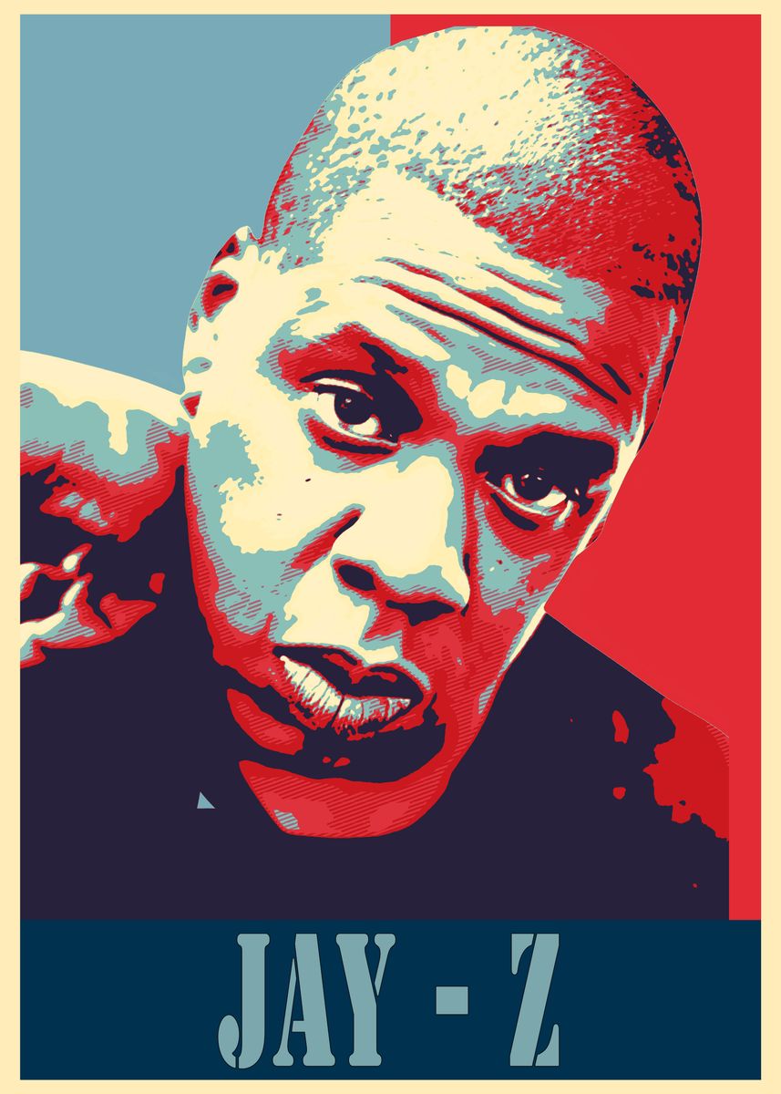 'Jay-Z Poster HOPE' Poster, picture, metal print, paint by MAIYAHKU ...