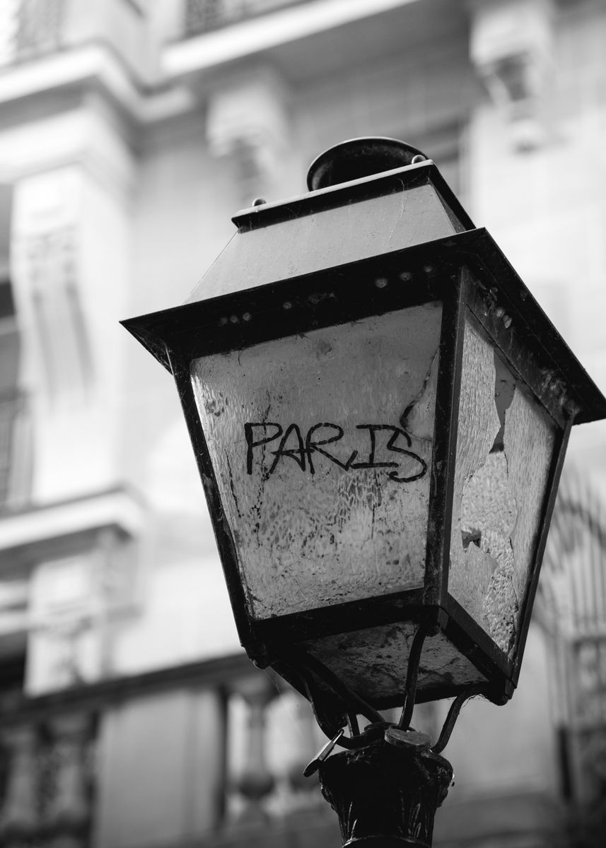 'Paris Street Lamp' Poster, picture, metal print, paint by nicolas ...