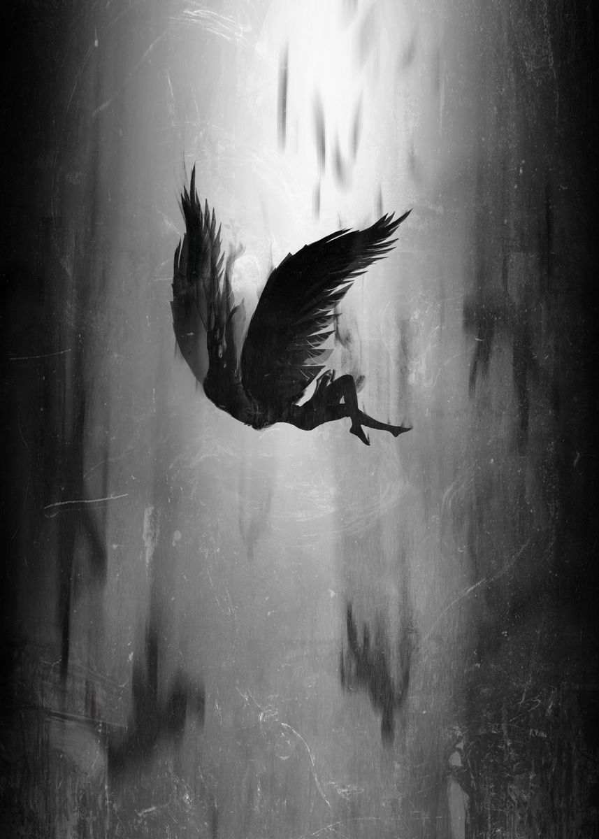 'Fallen Angel ' Poster, picture, metal print, paint by Lestat de ...