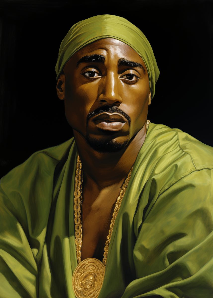 'Tupac Shakur Portrait' Poster, picture, metal print, paint by Art ...