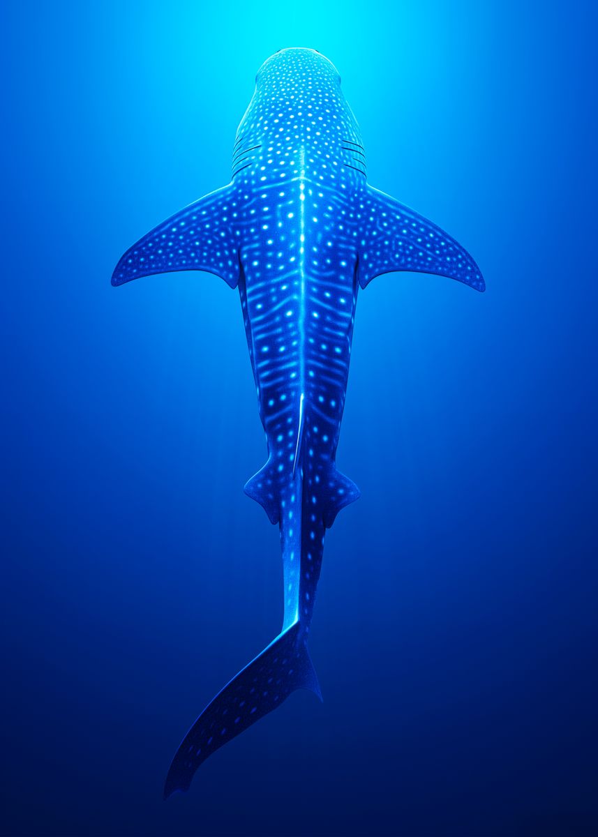 'Whale Shark Underwater' Poster, picture, metal print, paint by ...
