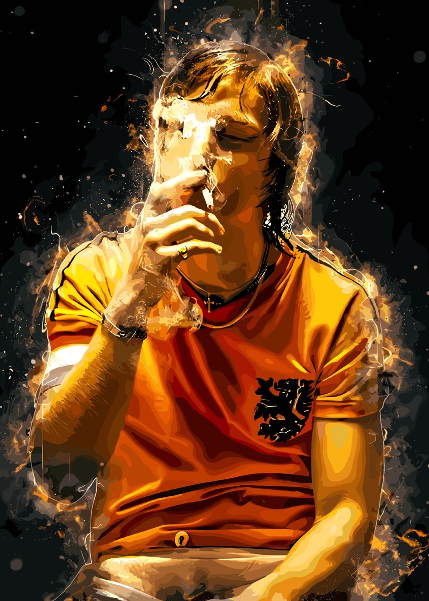 'Johan Cruyff Art' Poster, picture, metal print, paint by Zee Corp ...