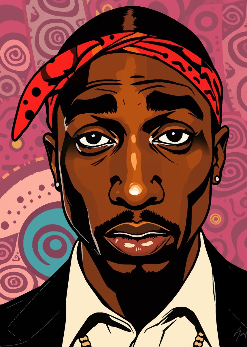 'Rapper Pop Art Portrait 2' Poster, picture, metal print, paint by ...