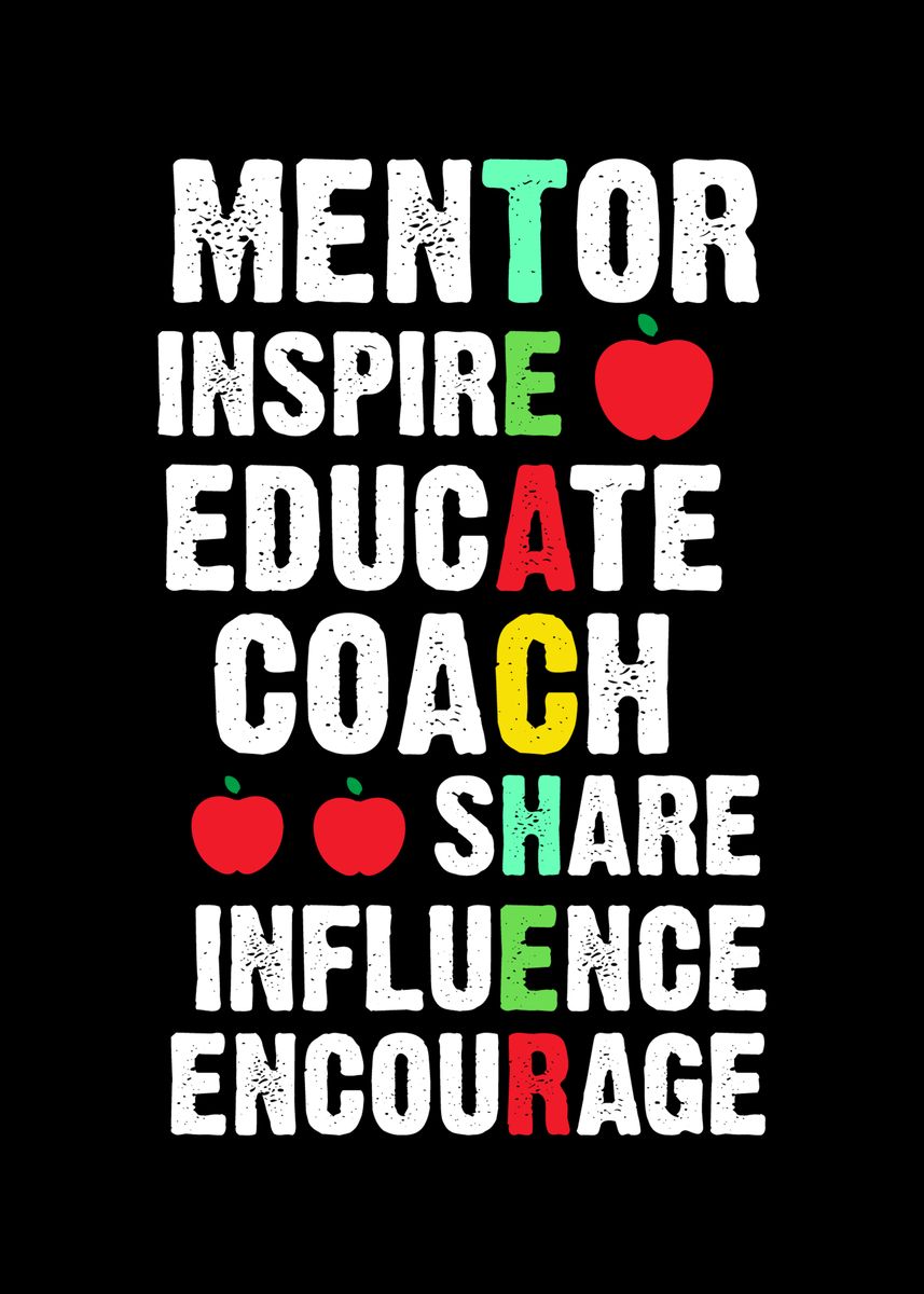 'Teacher Appreciation Graphic' Poster, picture, metal print, paint by ...