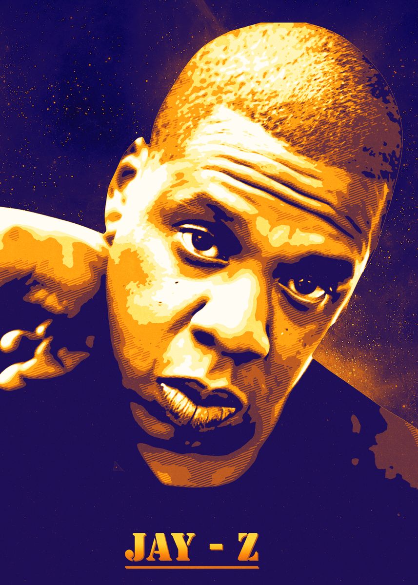 'Jay-Z Portrait' Poster, picture, metal print, paint by maxmoen | Displate