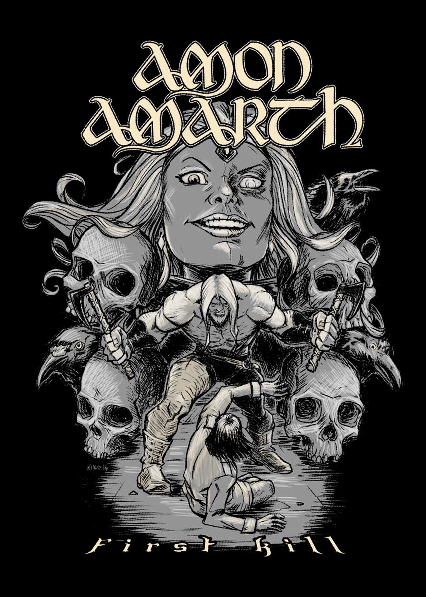 'Amon Amarth First Kill' Poster, picture, metal print, paint by Éclips ...