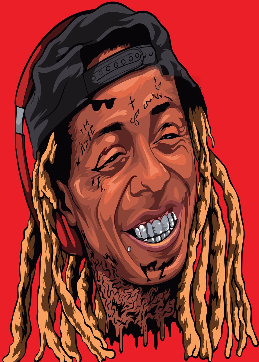 'Lil Wayne Digital Portrait' Poster, picture, metal print, paint by ...