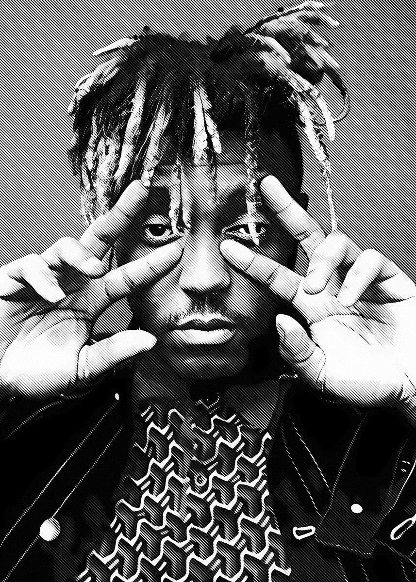 'Juice Wrld Portrait' Poster, picture, metal print, paint by Rick E ...