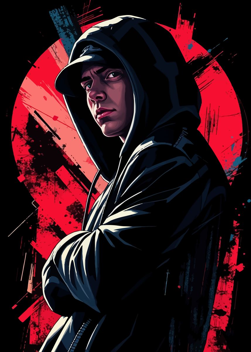 'Mysterious Legendary Rapper Pop Art' Poster, picture, metal print ...