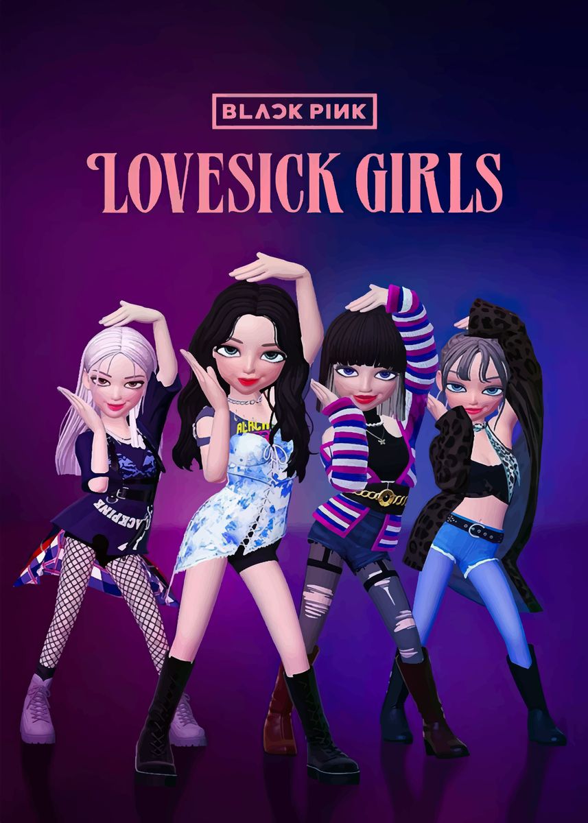 'Blackpink Lovesick Girls' Poster, picture, metal print, paint by ...