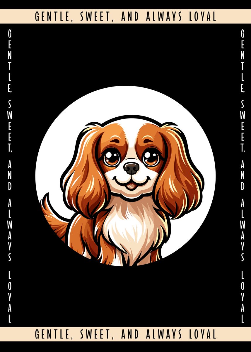 'Cavalier King Charles Spaniel' Poster, picture, metal print, paint by ...
