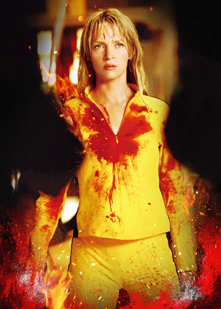 'Kill Bill Uma Thurman' Poster, picture, metal print, paint by Micho ...